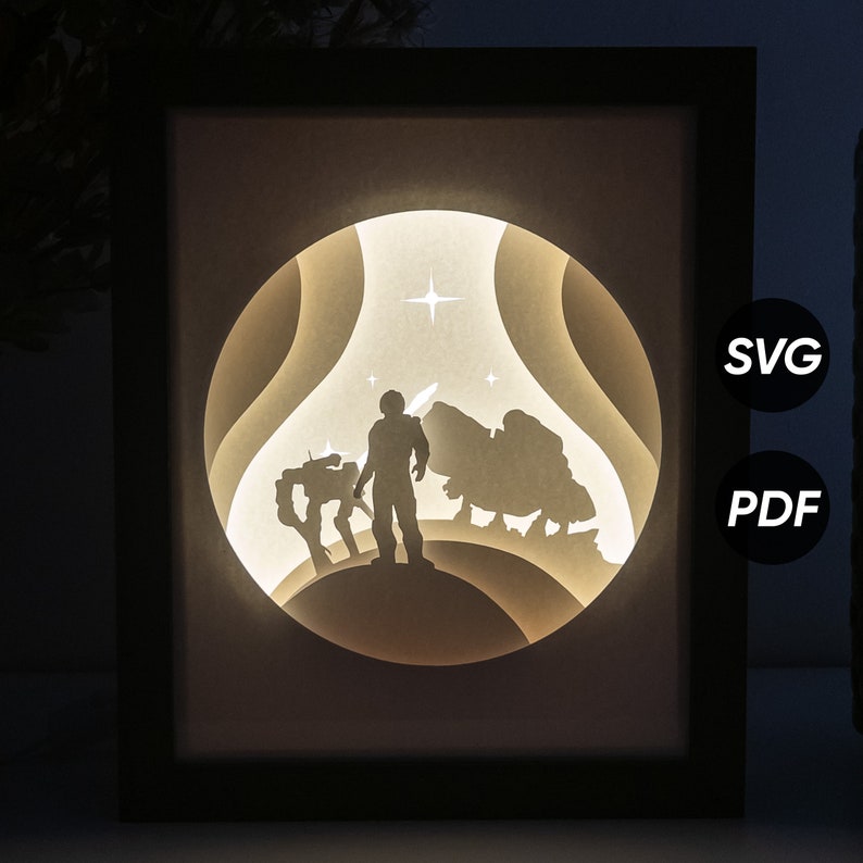 Space Star DIY Light Box Templates (PDF for Printing + SVG for Cutting ...