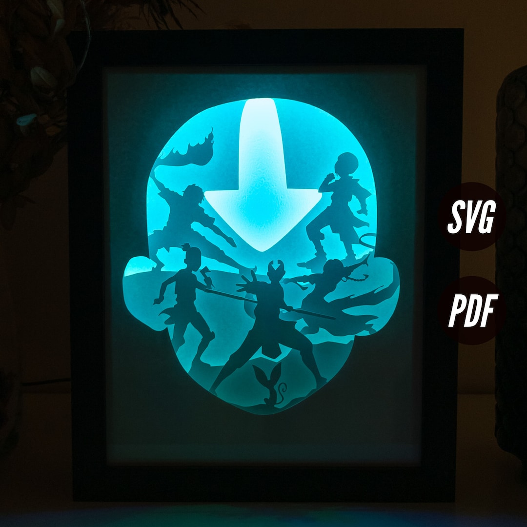 Anime Themed DIY Light Box Templates (PDF for Printing + SVG for ...