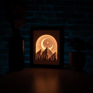 3 Stars and Mountains DIY Light Box Templates (PDF + SVG) + How to Make ...