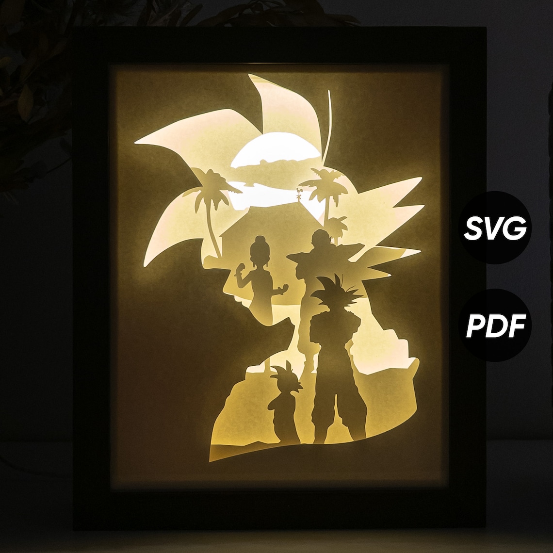 Dragon Anime DIY Light Box Templates PDF for Printing SVG for Cutting ...