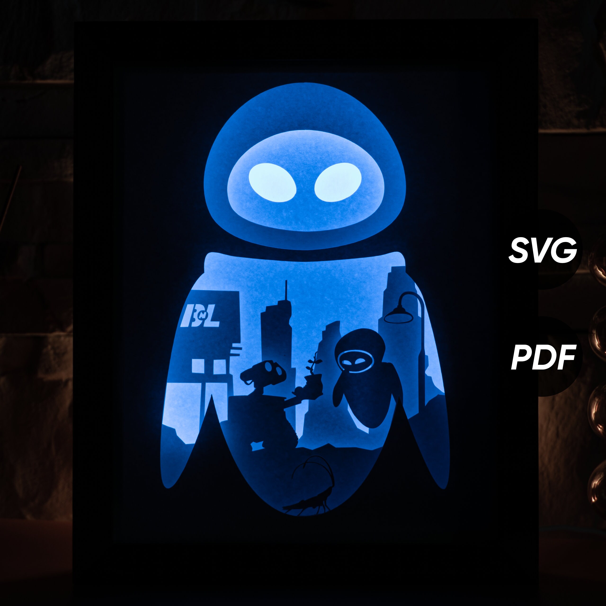 Wall DIY Light Box Templates PDF for Printing SVG for Cutting Machines ...