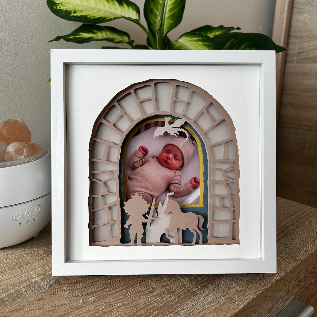 DIY Baby Frame "brave Knight" Templates (PDF for Printing + SVG for ...