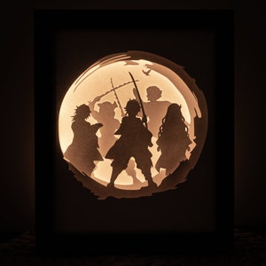 Demon Anime DIY Light Box Templates (PDF for Printing + SVG for Cutting ...