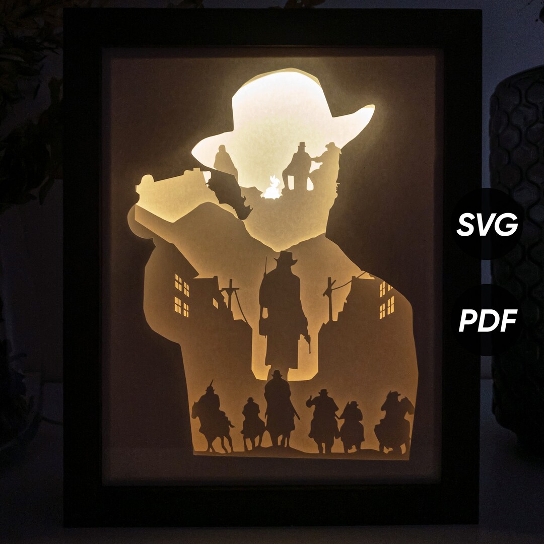 Red Redemption DIY Light Box Templates (PDF for Printing + SVG for ...