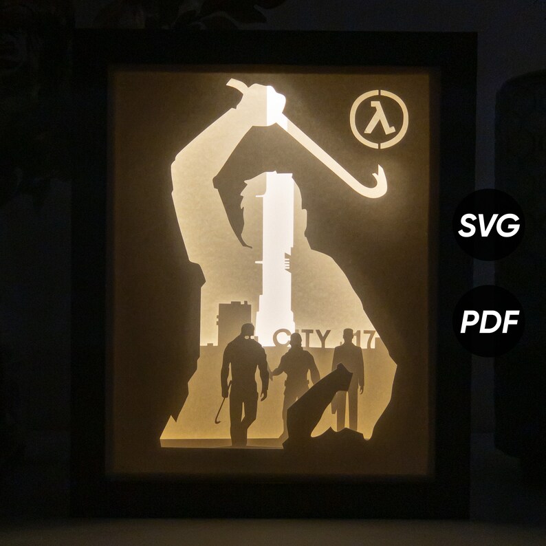 Half DIY Light Box Templates PDF for Printing SVG for Cutting Machines ...