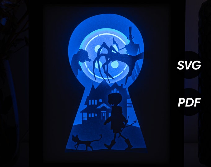 Coraline Halloween Inspired 3D Lighted Shadow Box - Etsy