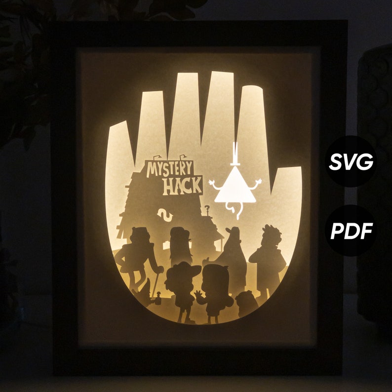 Gravity DIY Light Box Templates PDF for Printing SVG for Cutting ...