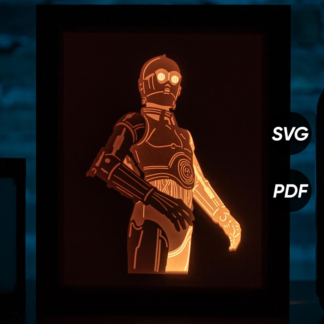 Golden Droid DIY Light Box Templates (PDF for Printing + SVG for ...