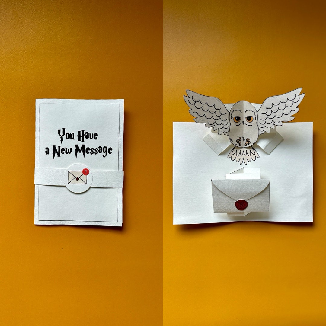 DIY Greeting Pop-up Card - Owl With Letter (tutorial + Printable ...