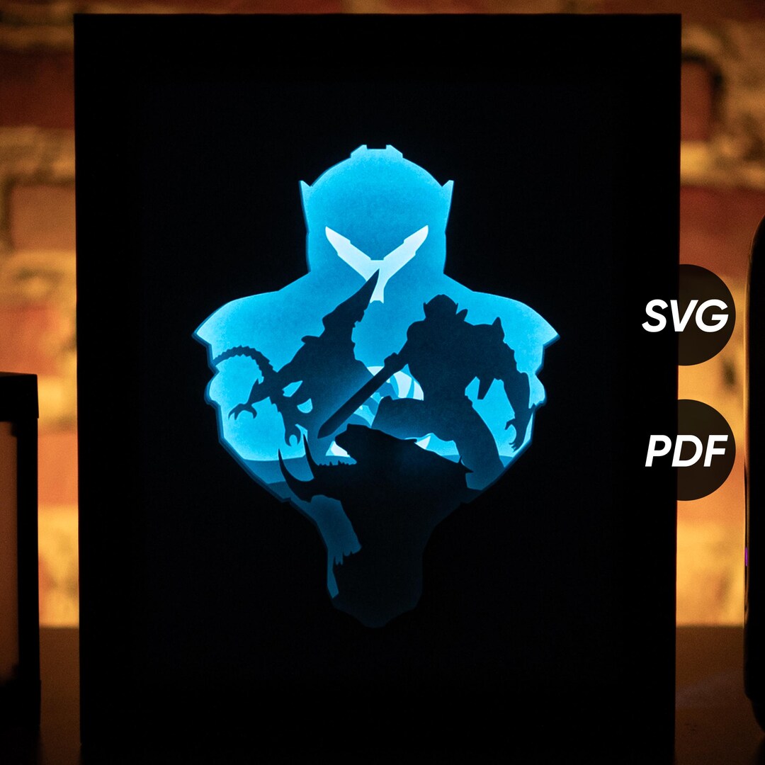 Pacific Monster DIY Light Box Templates (PDF for Printing + SVG for ...