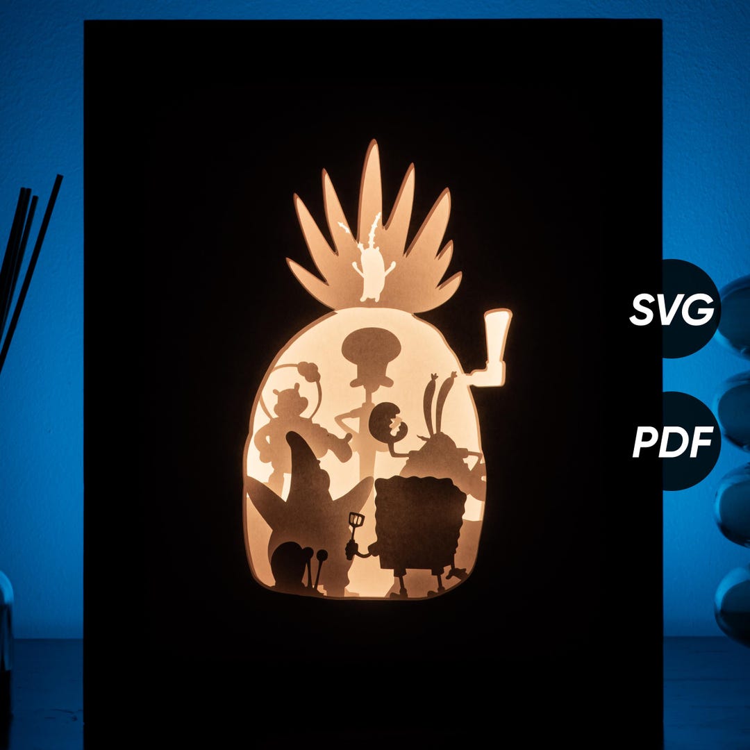 Sponge DIY Light Box Templates (PDF for Printing + SVG for Cutting ...