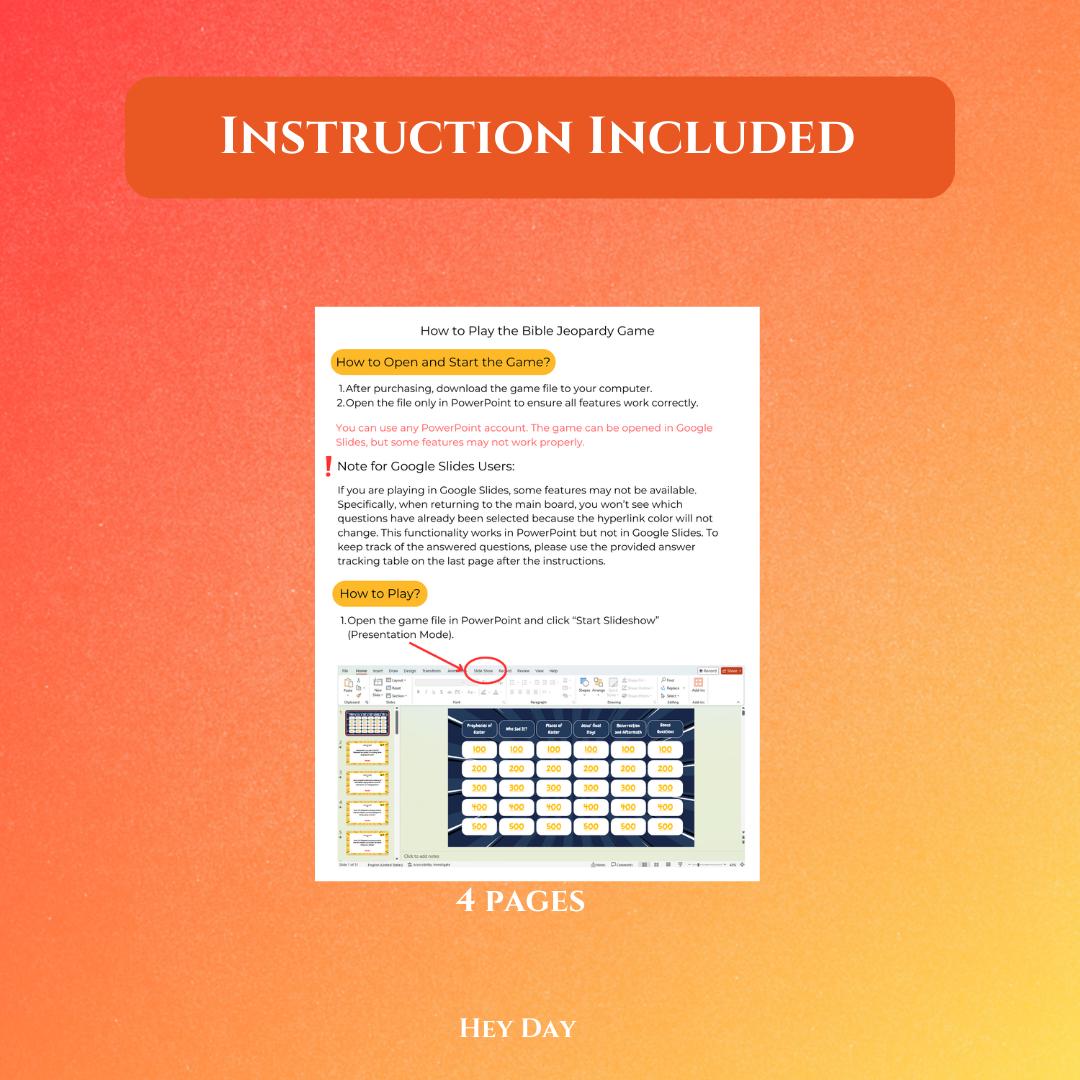 Easter Bible Trivia: Christian Jeopardy Powerpoint Game (digital ...