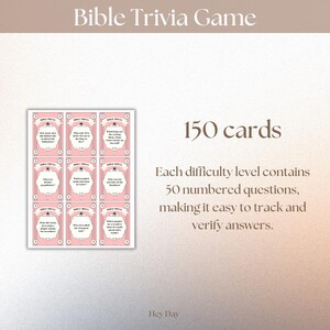 Bible Trivia Bundle 150+ Cards, Bible Game, Bible Trivia Night, Church ...