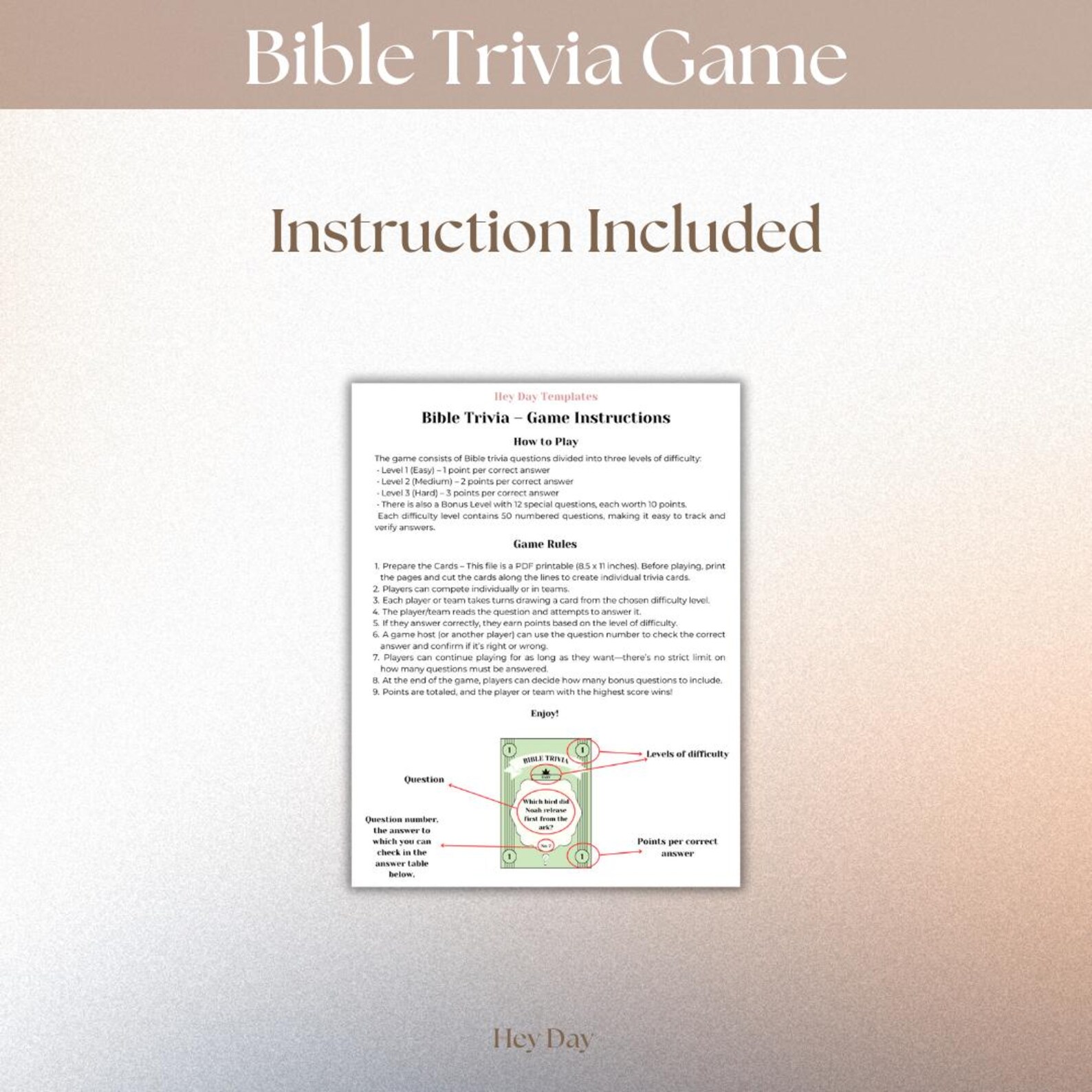 Bible Trivia Bundle 150+ Cards, Bible Game, Bible Trivia Night, Church ...