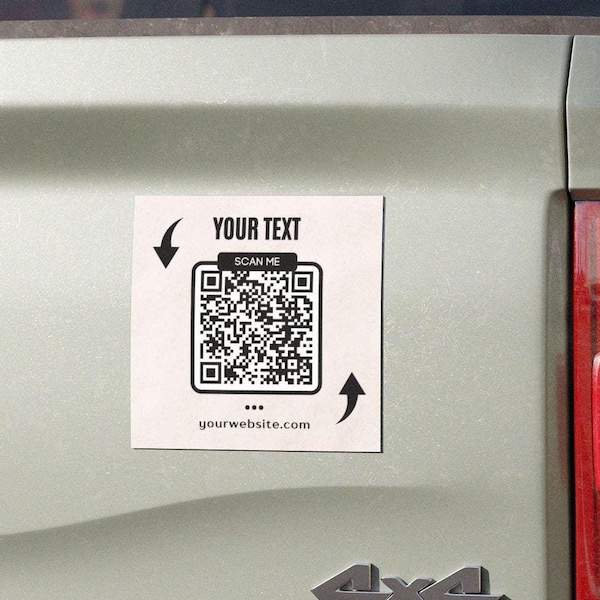 Custom Car Qr Code Magnet - Etsy