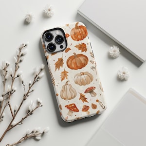 Fall Autumn Cozy Halloween Pumpkin Leaves Cottage Core Aesthetic Phone ...