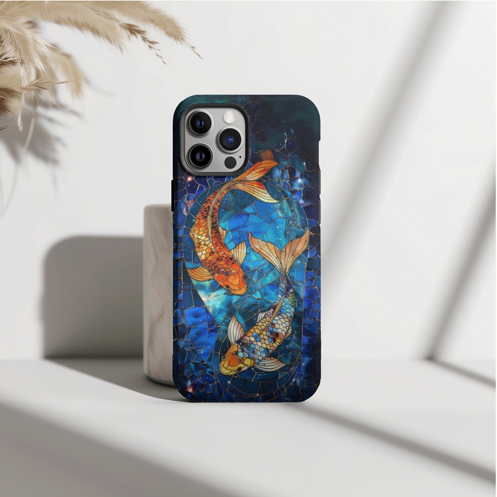 Zodiac Sign Pisces Mosaic Stained Glass Vintage Astrology Celestial ...