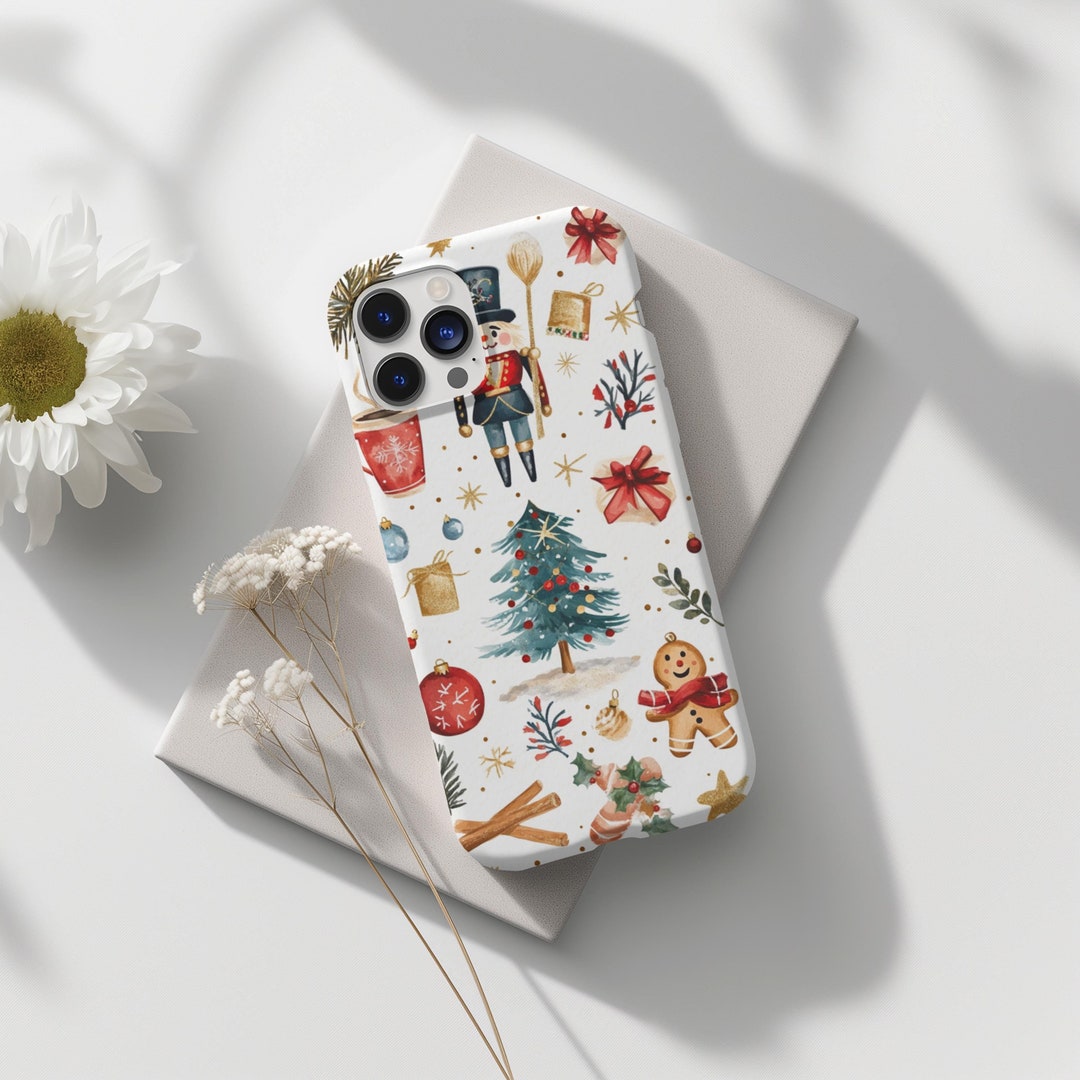 Winter Christmas Phone Case Adorable Seasonal Snowman Nutcracker Cozy ...