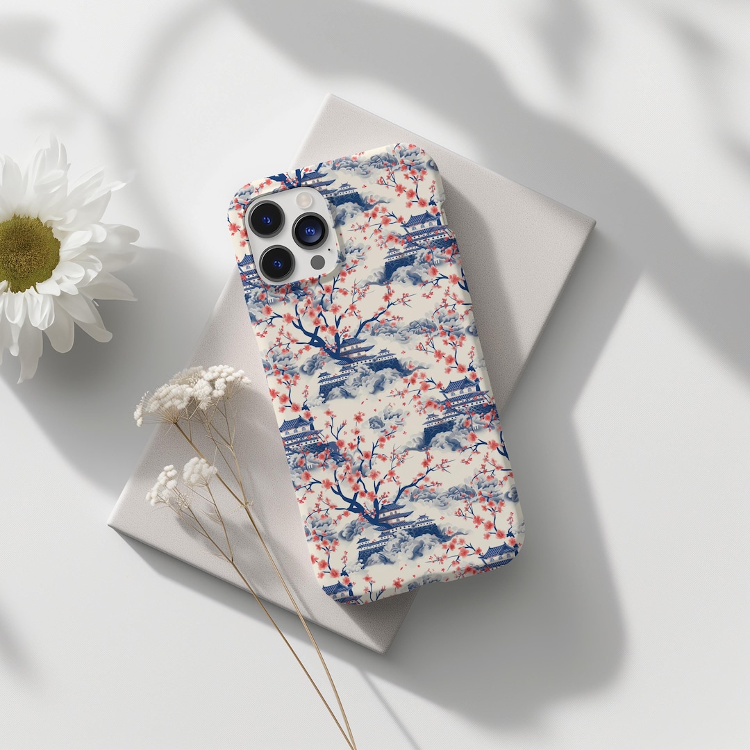 Vintage Floral Japanese Blossom Phone Case Chinese Aesthetic Unique ...