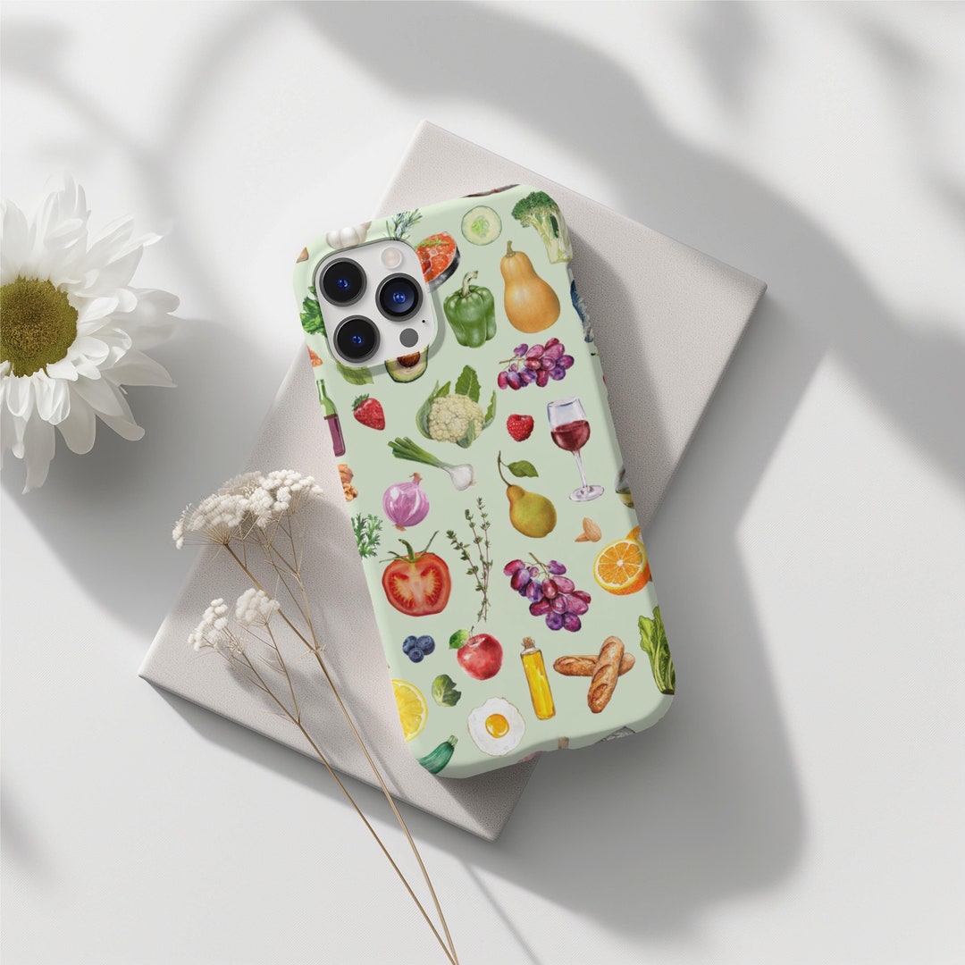 Vegetables Collage Food Market Watercolor Phone Case Trendy Grocery ...