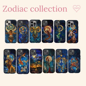 Zodiac Sign Pisces Mosaic Stained Glass Vintage Astrology Celestial ...