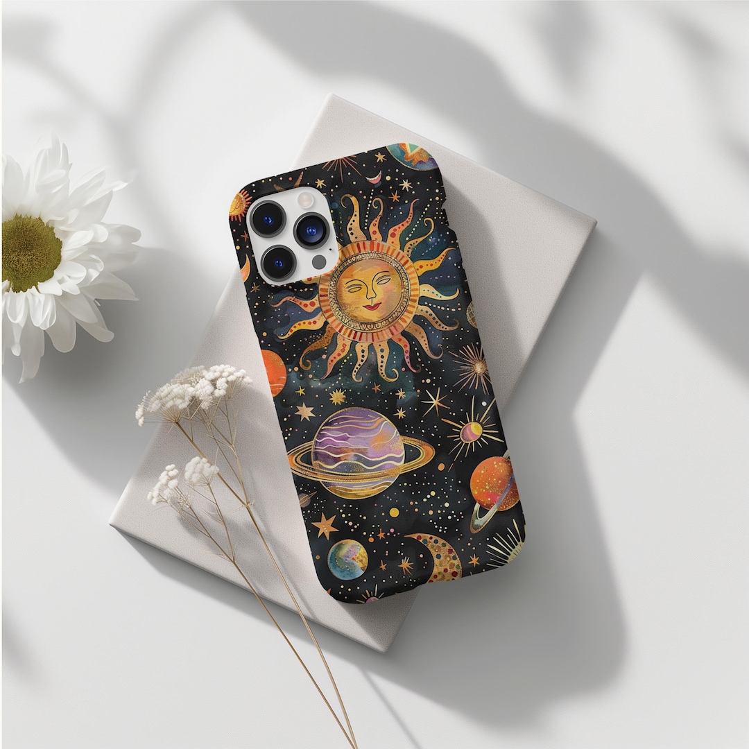 Celestial Astrology Phone Case Moon Stars Planet Astronomy Night Sky ...