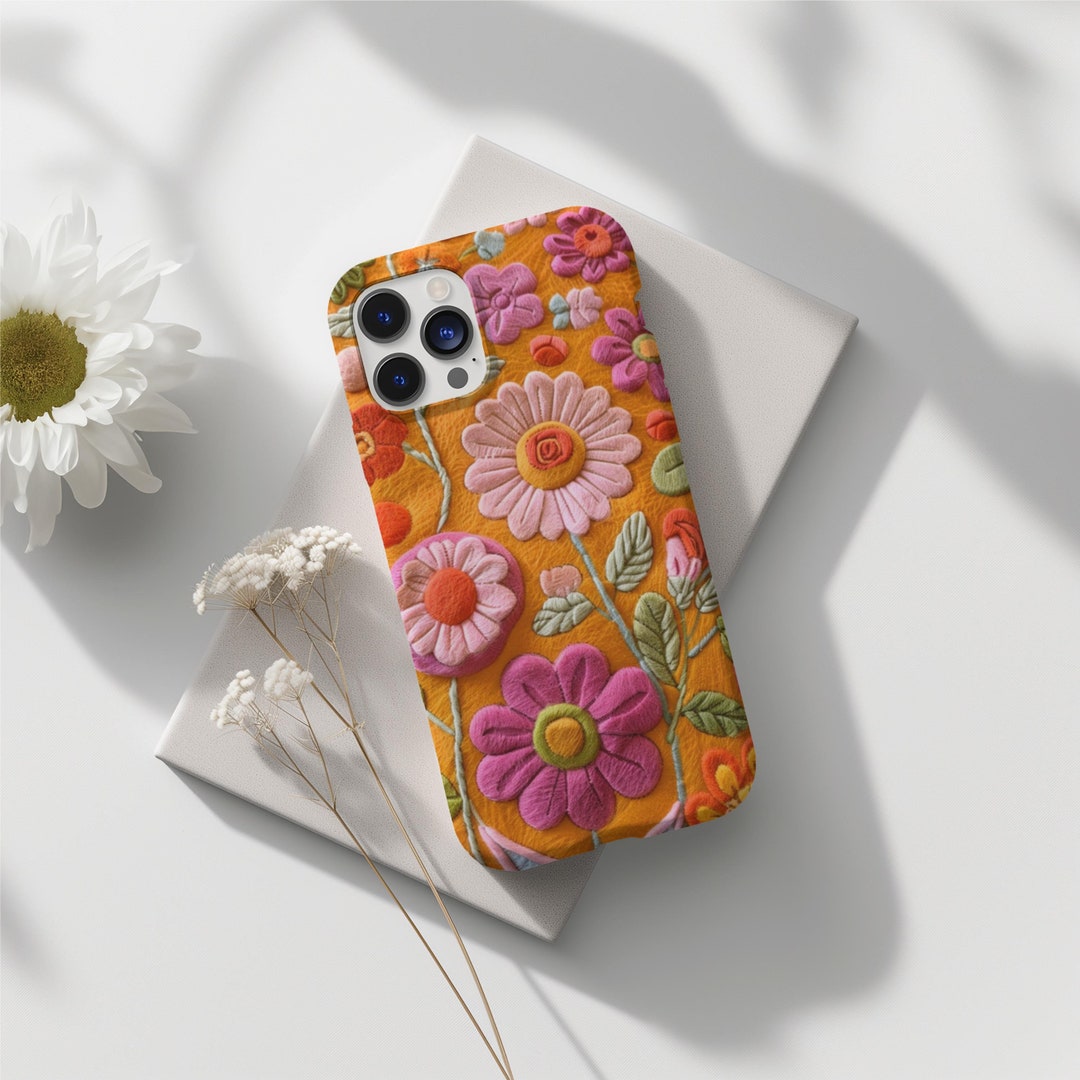 Floral Preppy Cute Hippie Phone Case Felt Illusion Coquette Spring ...