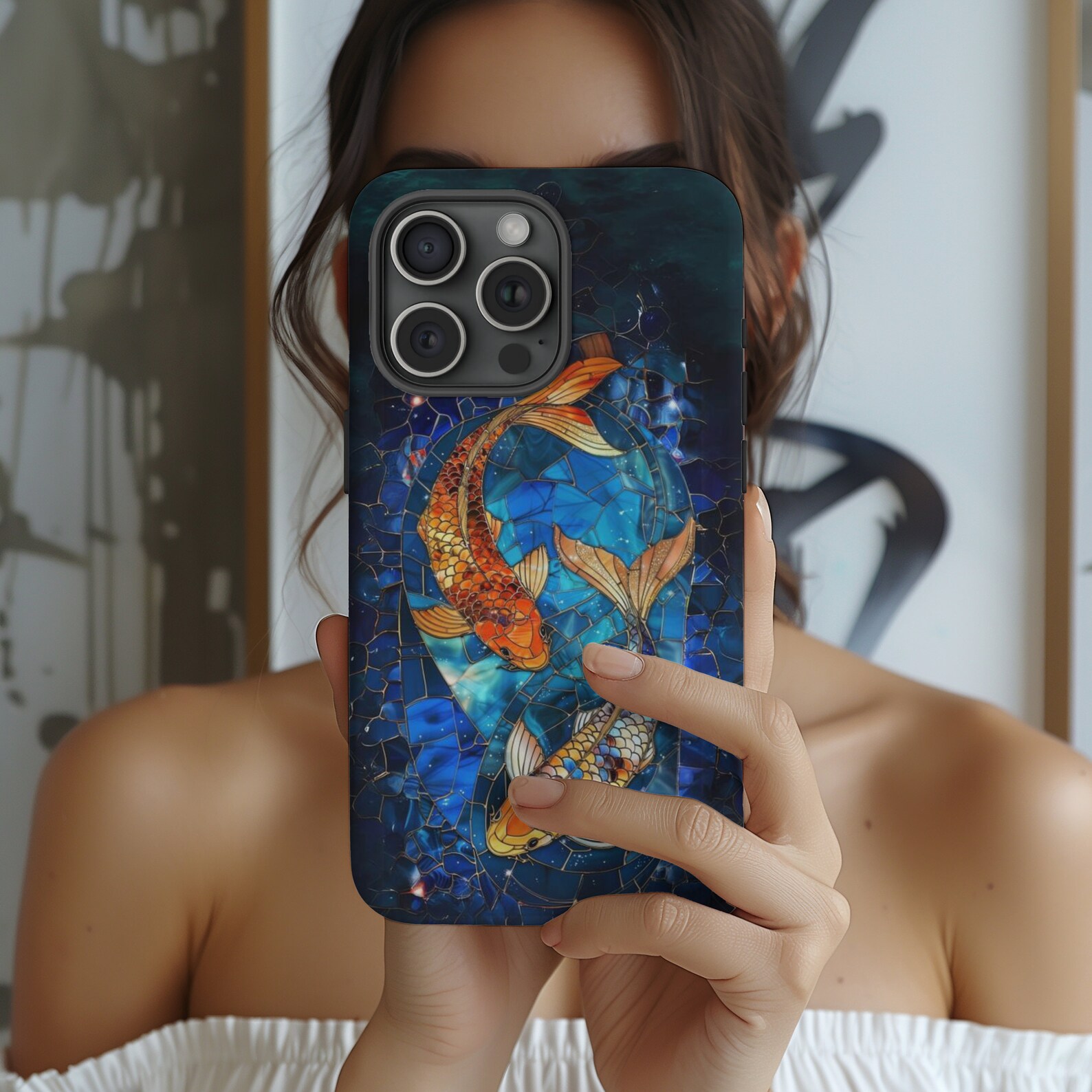 Zodiac Sign Pisces Mosaic Stained Glass Vintage Astrology Celestial ...