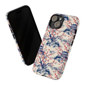 Vintage Floral Japanese Blossom Phone Case Chinese Aesthetic Unique ...