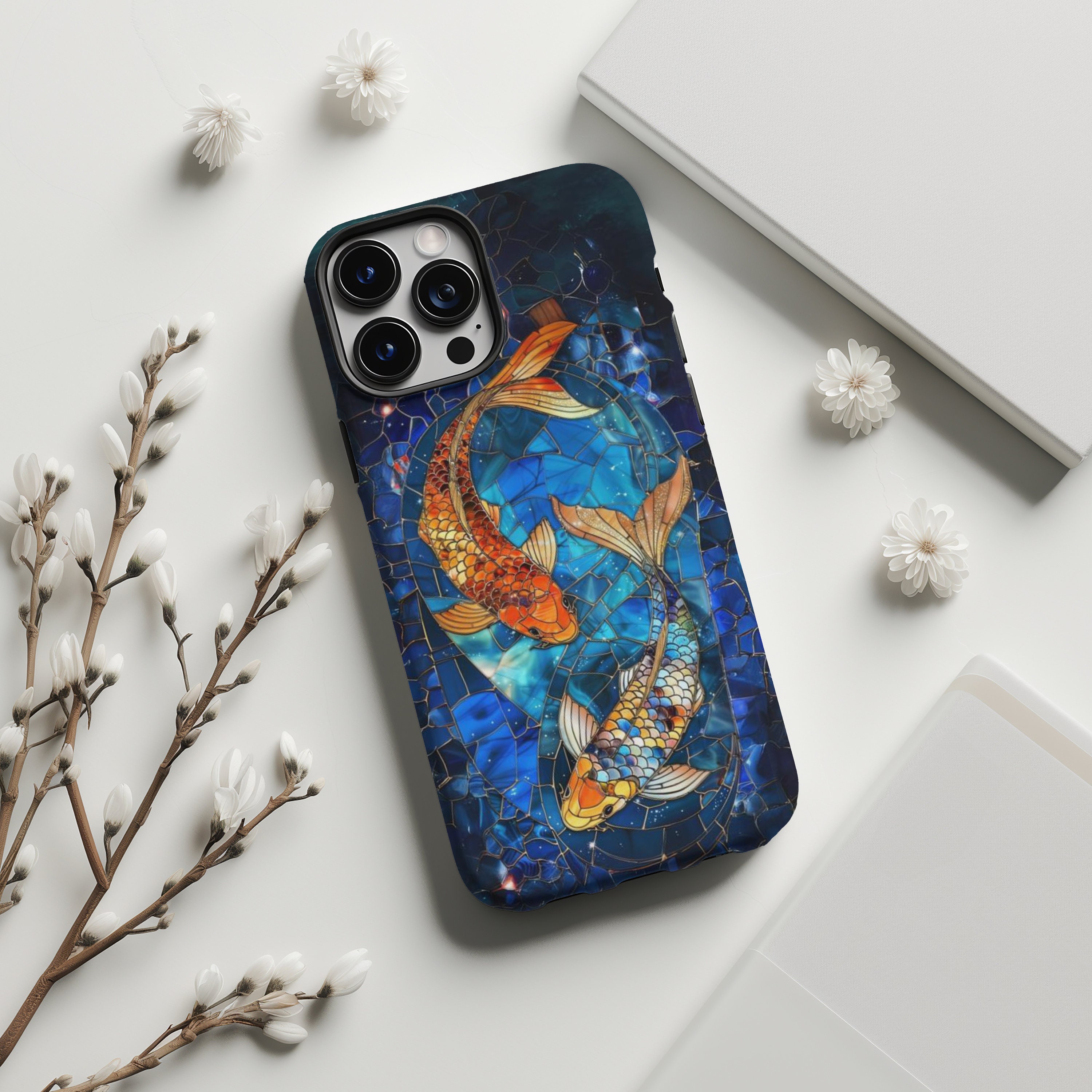 Zodiac Sign Pisces Mosaic Stained Glass Vintage Astrology Celestial ...