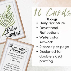 Christian Holy Week Easter Scripture Cards Printable Advent Countdown ...