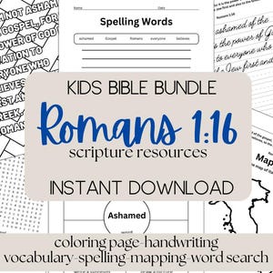 Romans 1:16 Digital Download Bible Scripture Resource Printable Pack ...
