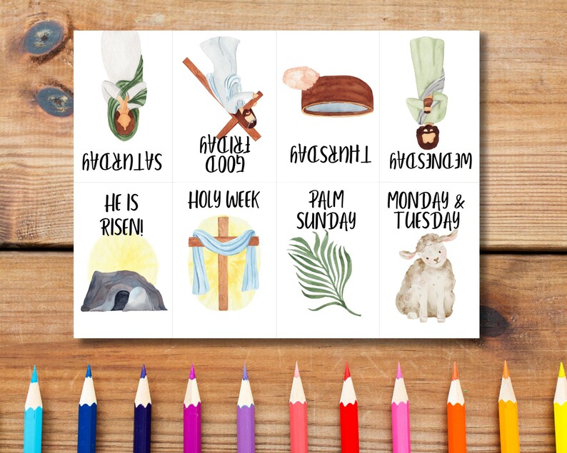Holy Week Printables | Digital Download | Foldable Books With Printer ...