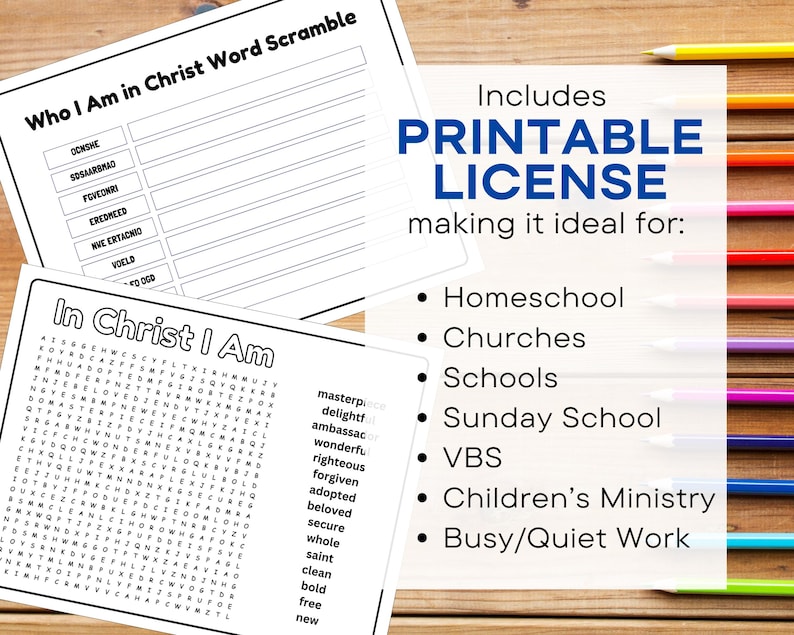 Kids’ Identity in Christ Activity Pack | Christian Printable | Bible ...