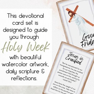 Christian Holy Week Easter Scripture Cards Printable Advent Countdown ...