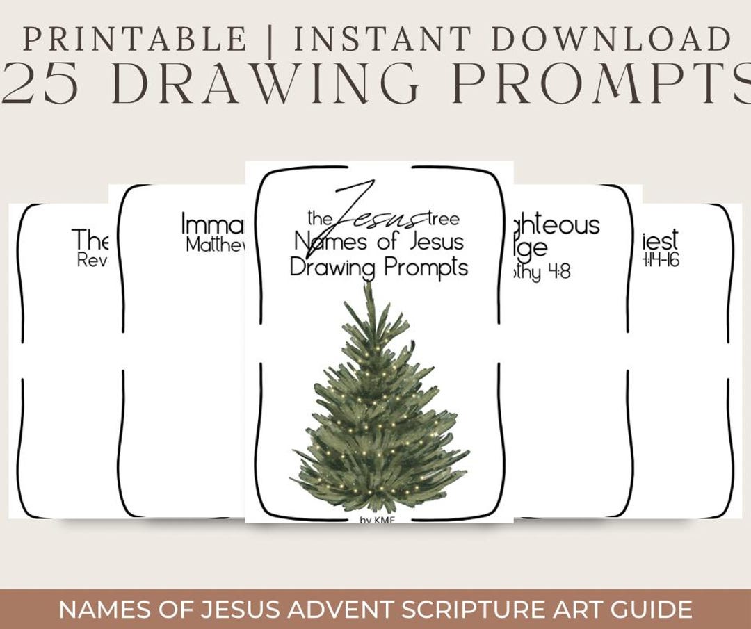 The Names of Jesus Drawing Prompts Book. Scripture References Drawing ...