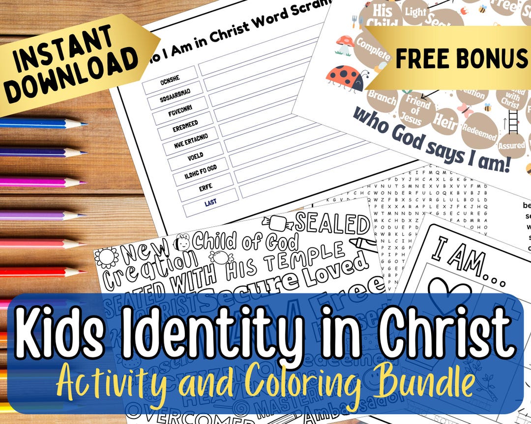 Kids’ Identity in Christ Activity Pack | Christian Printable | Bible ...