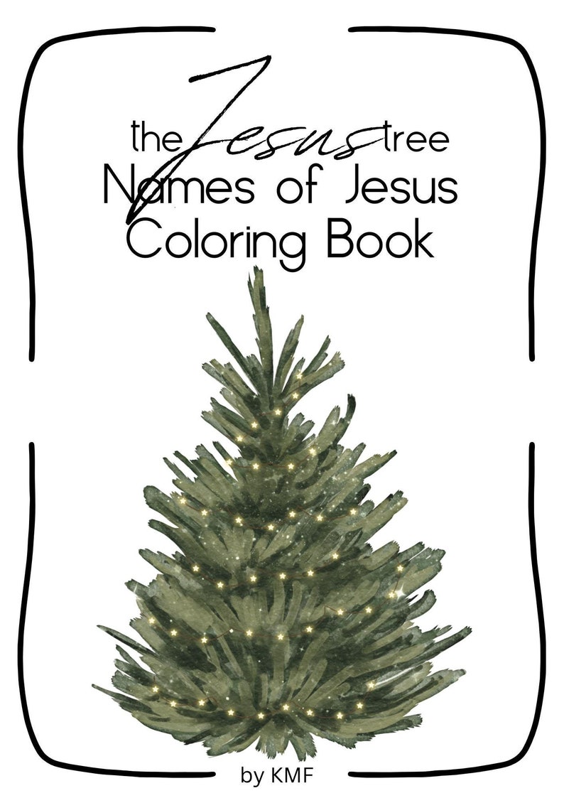 The Names of Jesus Advent Coloring Book, Christmas Countdown Family ...
