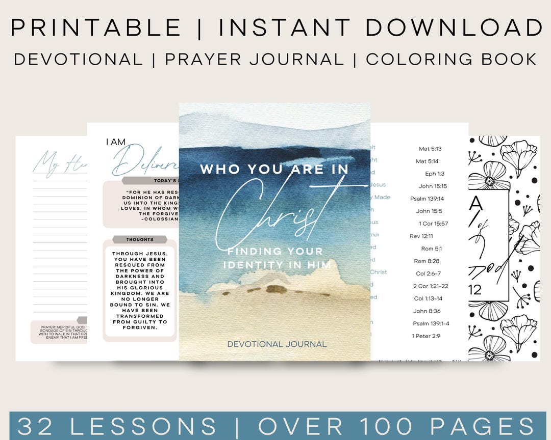 Identity in Christ Digital Download Instant Bible Study Journal With ...
