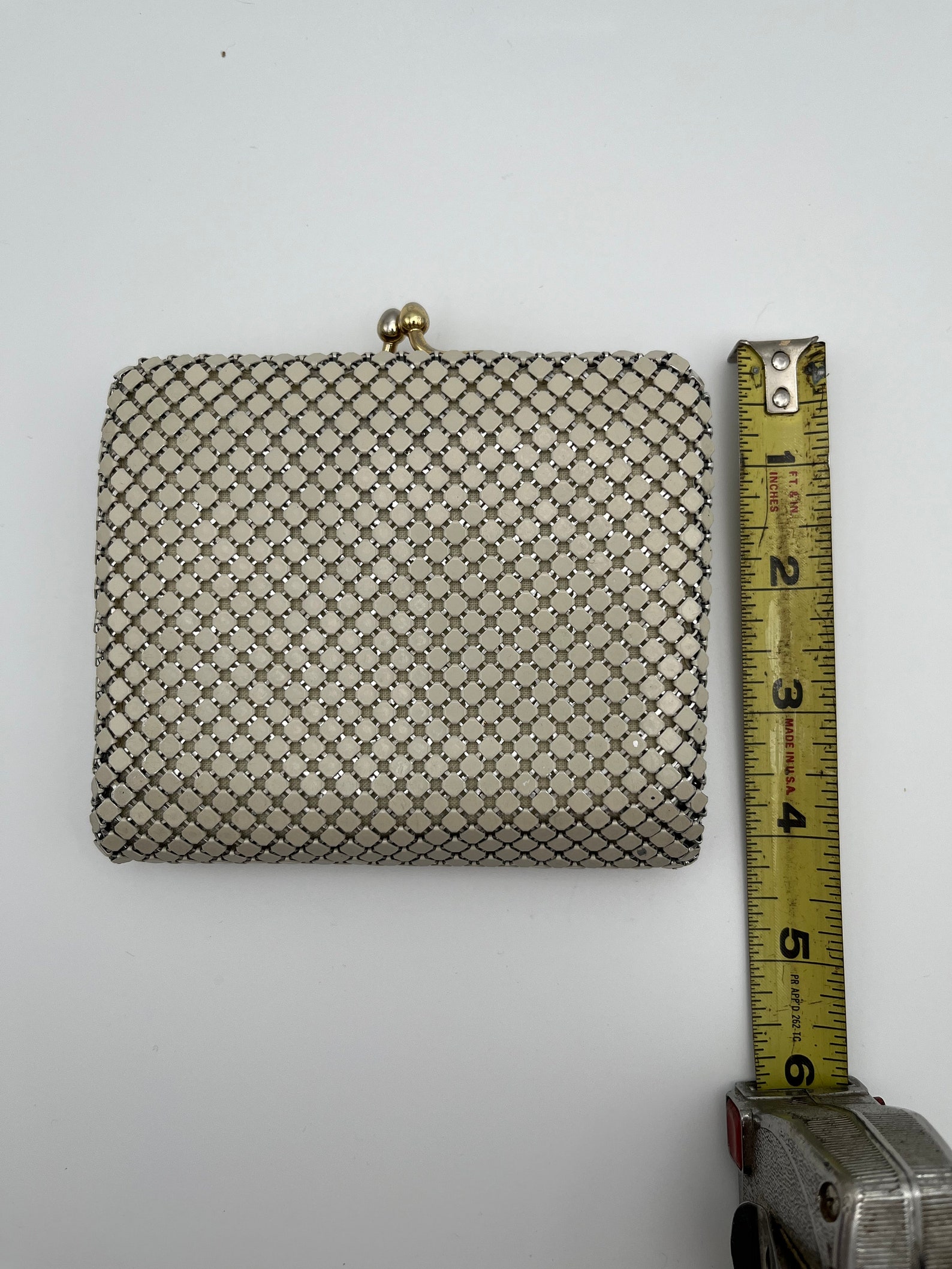 Vintage Whiting and Davis White Gold Tone Mesh Wallet - Etsy