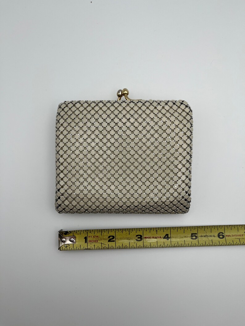 Vintage Whiting and Davis White Gold Tone Mesh Wallet - Etsy
