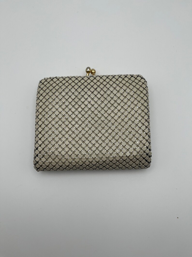 Vintage Whiting and Davis White Gold Tone Mesh Wallet - Etsy