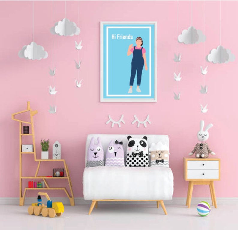 MS RACHEL MINIMALIST Wall Art, Ms Rachel Print, Ms Rachel Decor, Kids ...