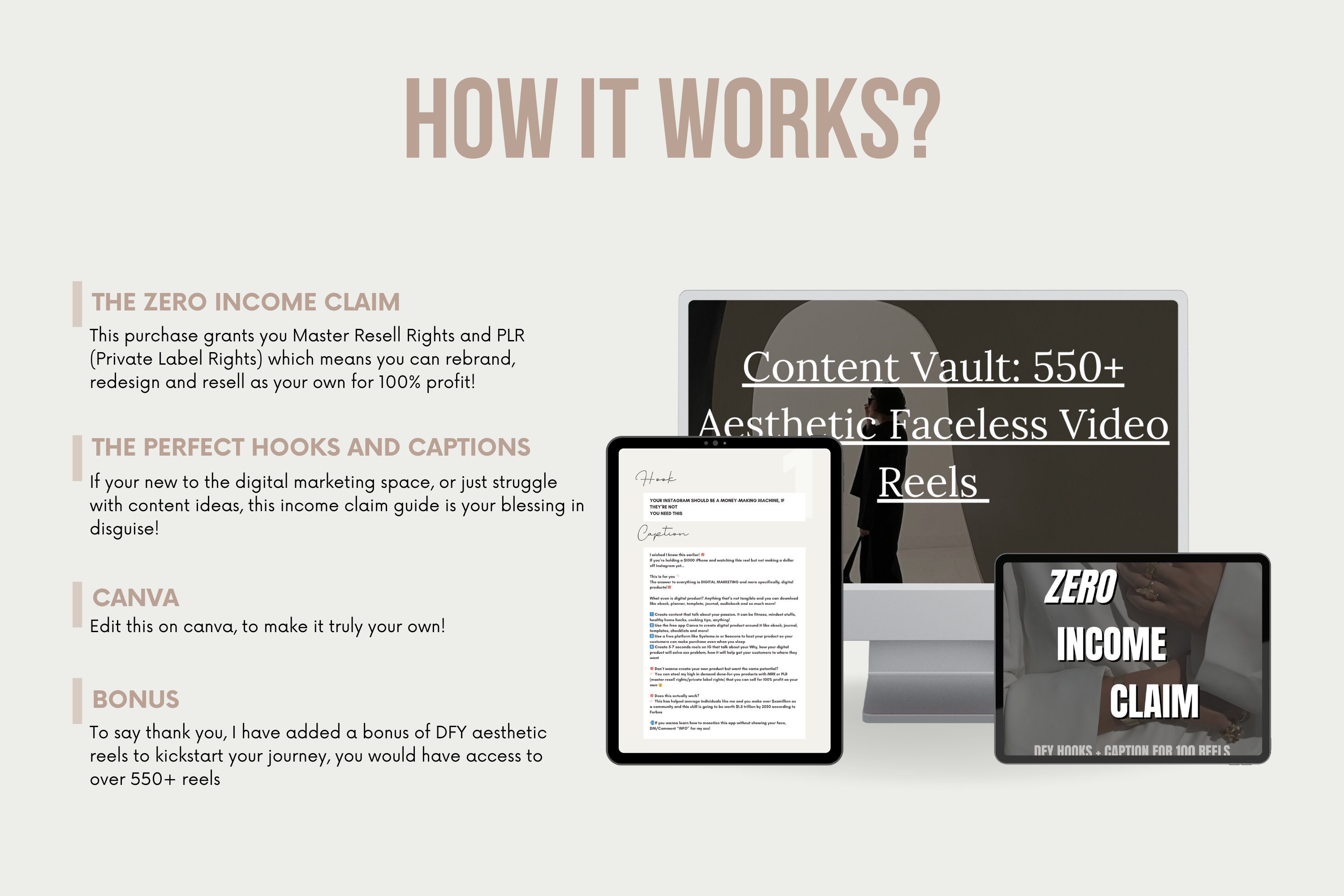 The Zero Income Claim Guide Rebrand and Sell Today for Passive Income ...