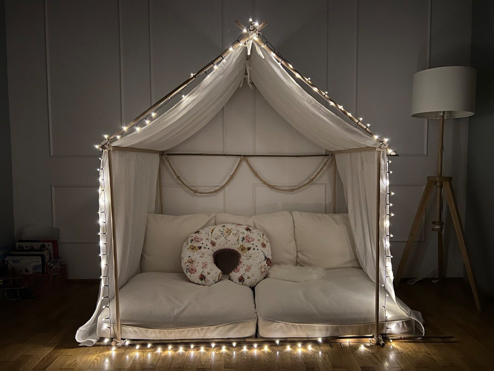 MUSLIN Canopy, Custom Order, Bed Canopy, House Bed Canopy, Baby Room ...