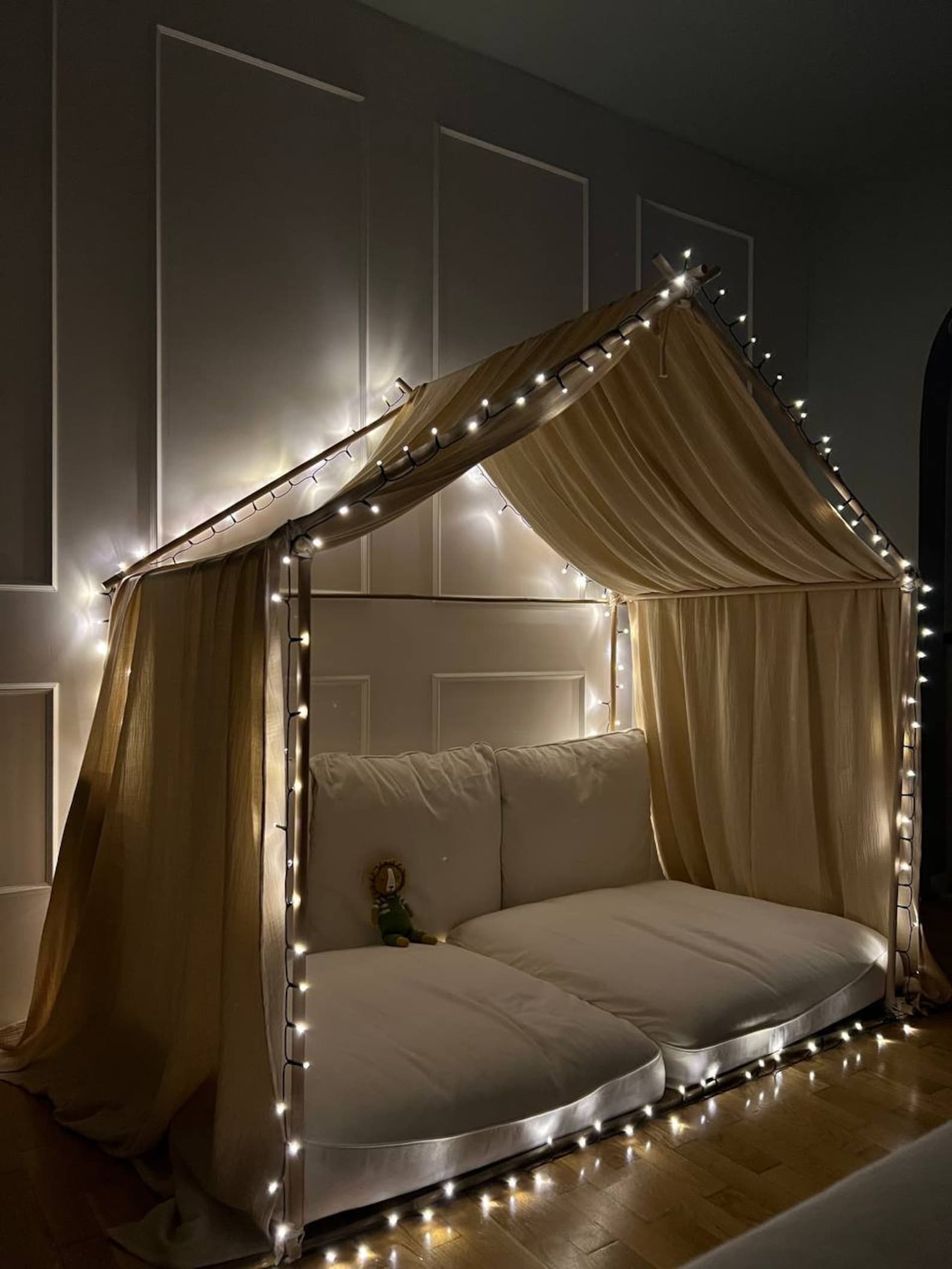 Cotton MUSLIN Canopy, Bed Canopy, House Bed Canopy, Baby Room Curtains ...