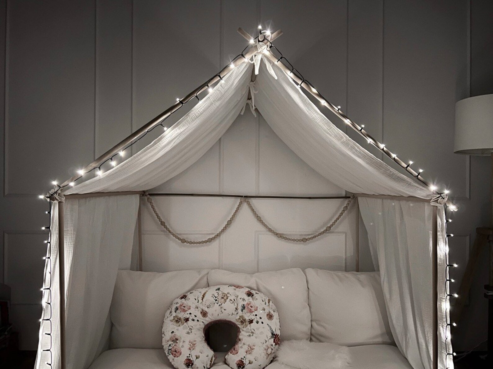 MUSLIN Canopy, Custom Order, Bed Canopy, House Bed Canopy, Baby Room ...