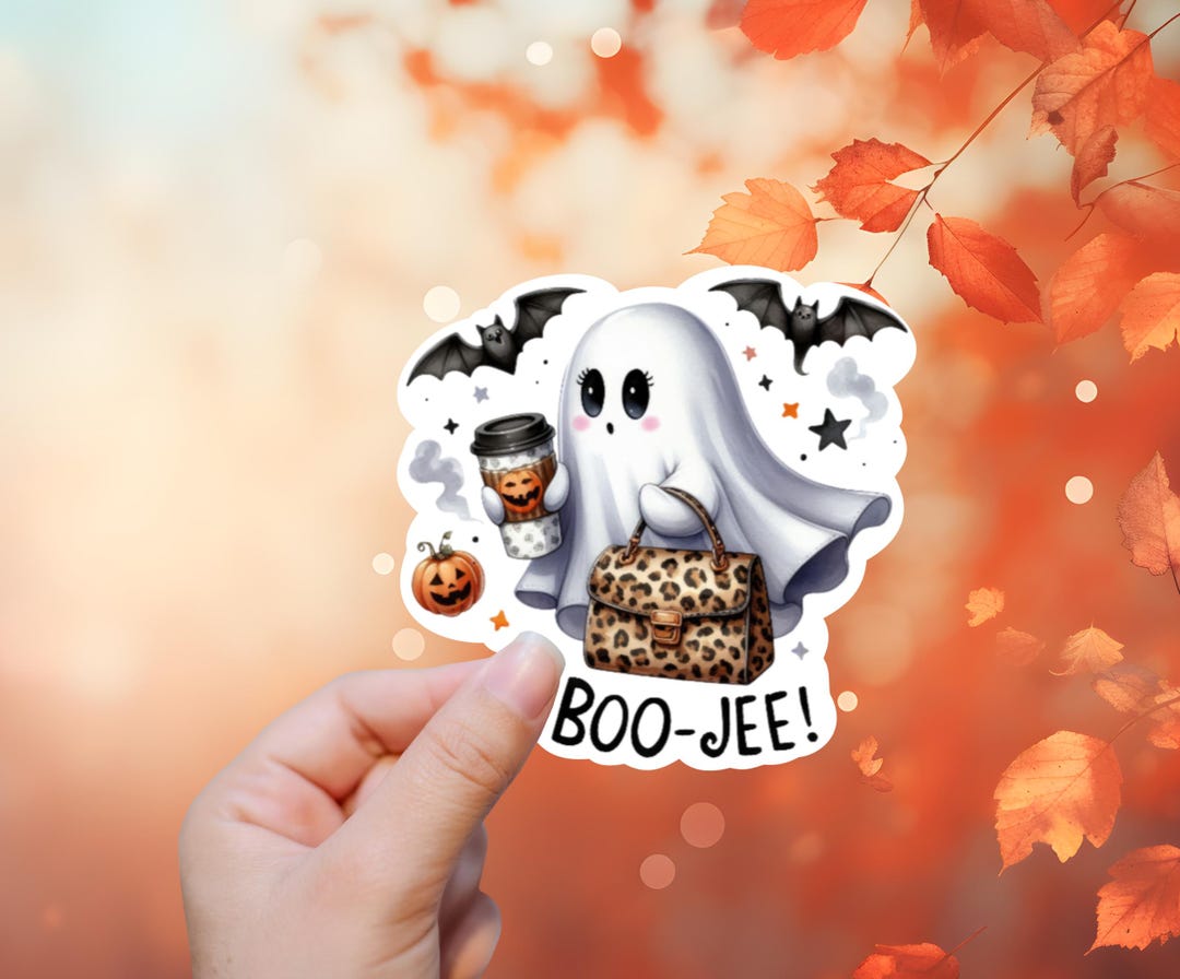 Boo-jee Ghost Sticker: Waterproof Laptop Decal, Halloween Style - Etsy