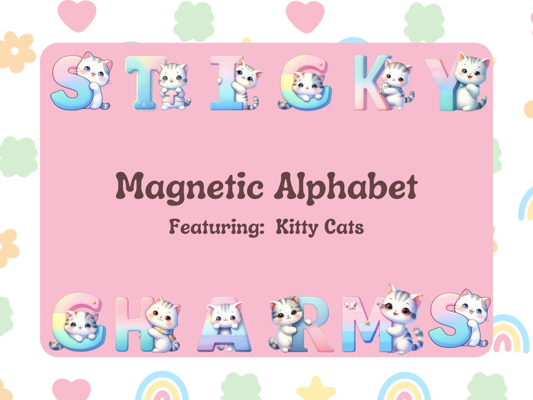Kitty Cat: Complete Alphabet Magnets - Etsy
