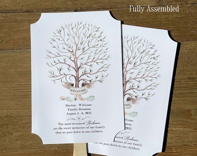 Personalized Family Reunion Hand Fans Family Reunion Favor Hand Fans ...